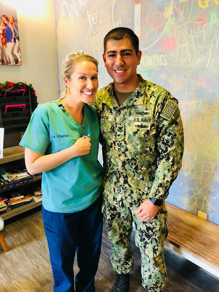 Dr. Pfeffer i-Orthodontics team proudly support our troops